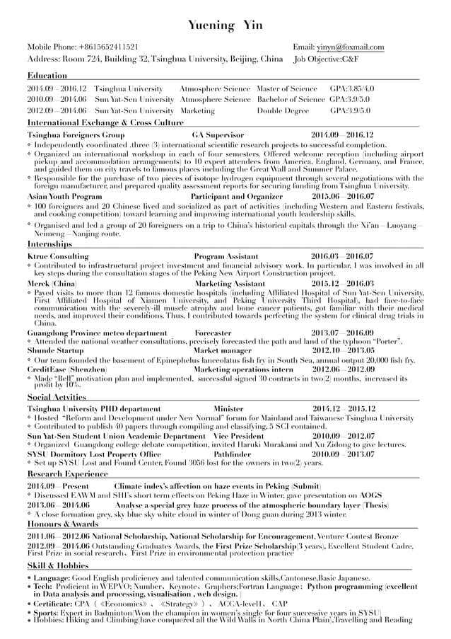 Yuening Yin_GPA | PDF