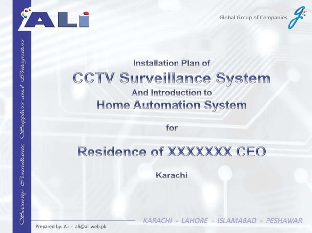 CCTV Installation Plan - CEO Residence | PPSX