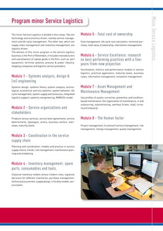 Folder Minor Service Logistics | PDF