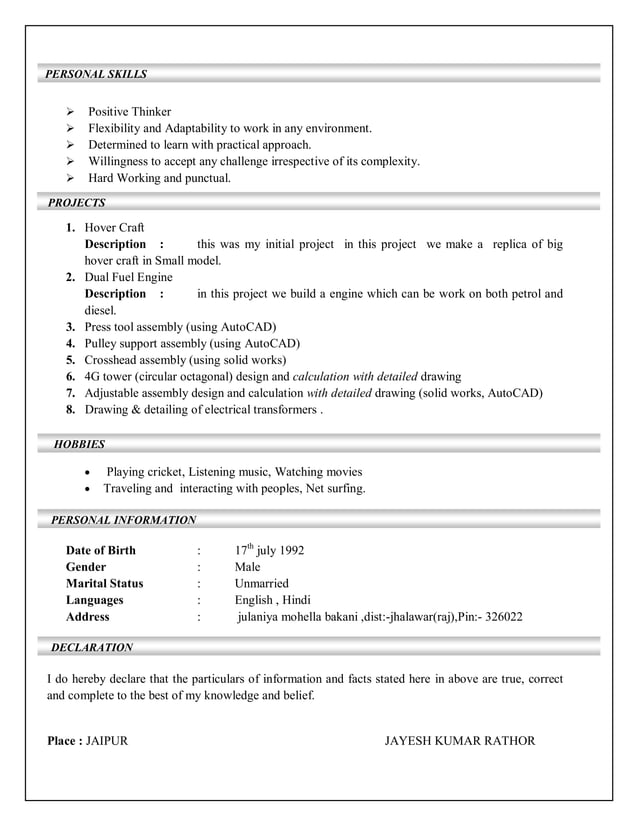 jayesh resume | PDF