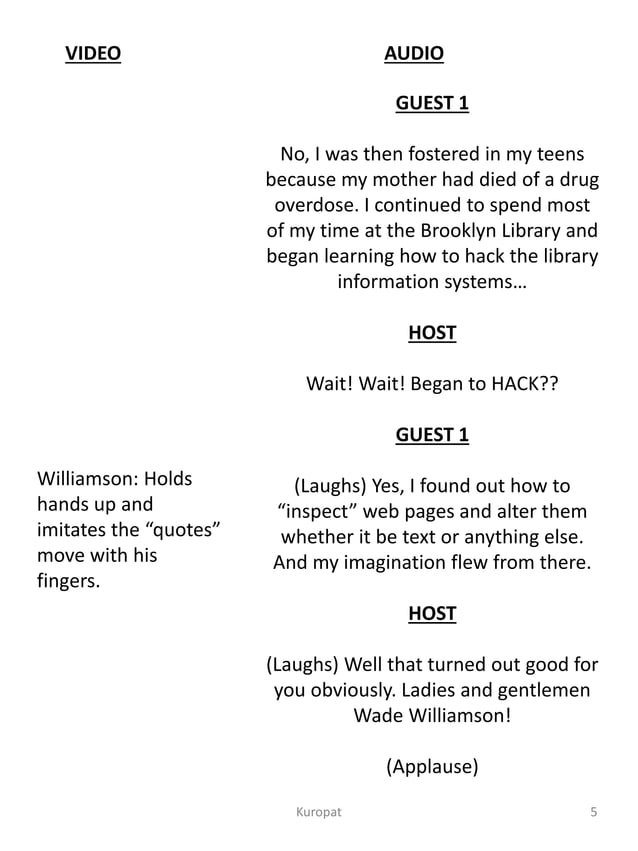 Mock Interview Script | PPTX