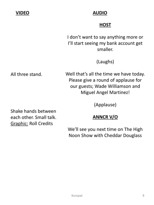 Mock Interview Script | PPTX