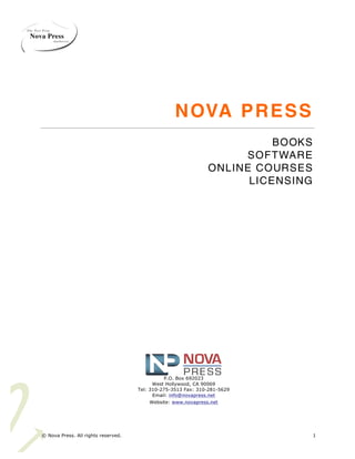 Nova Press Brochure | PDF
