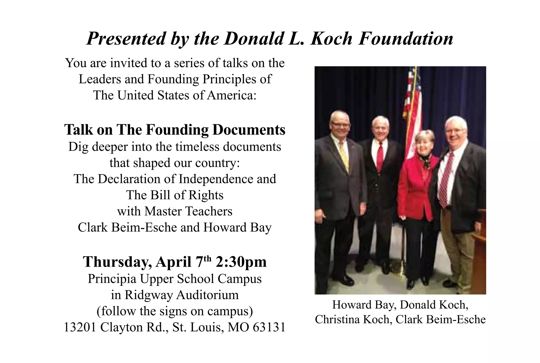 Donald Koch presentation invite | PPT