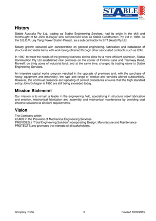 Stable Company Profile September 2015 | PDF