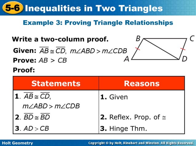 5_6 Inequalities of Two Triangles.ppt