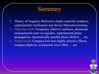 Metamaterial Devices and There description | PPT | Physics | Science