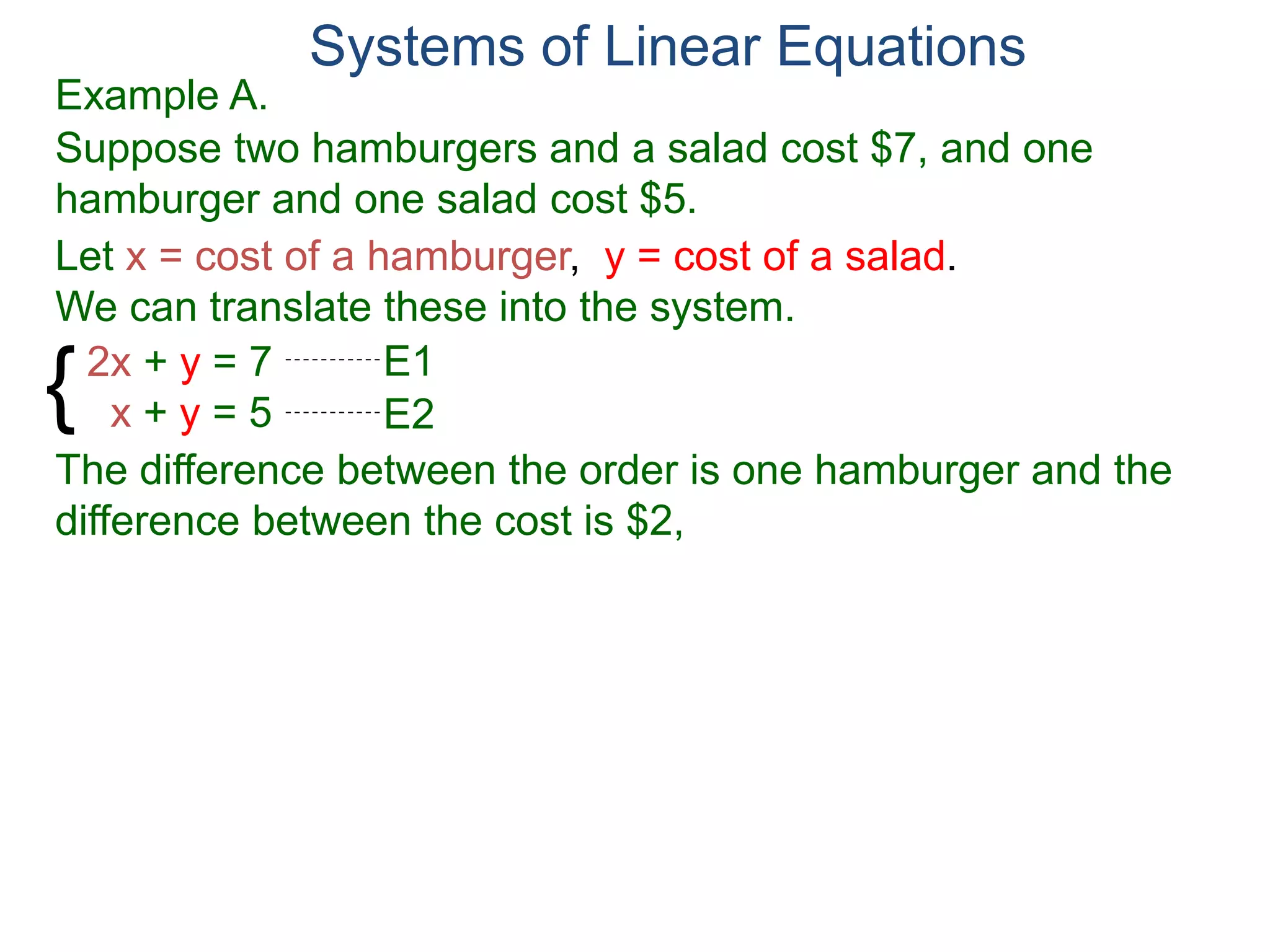 56 system of linear equations | PPT