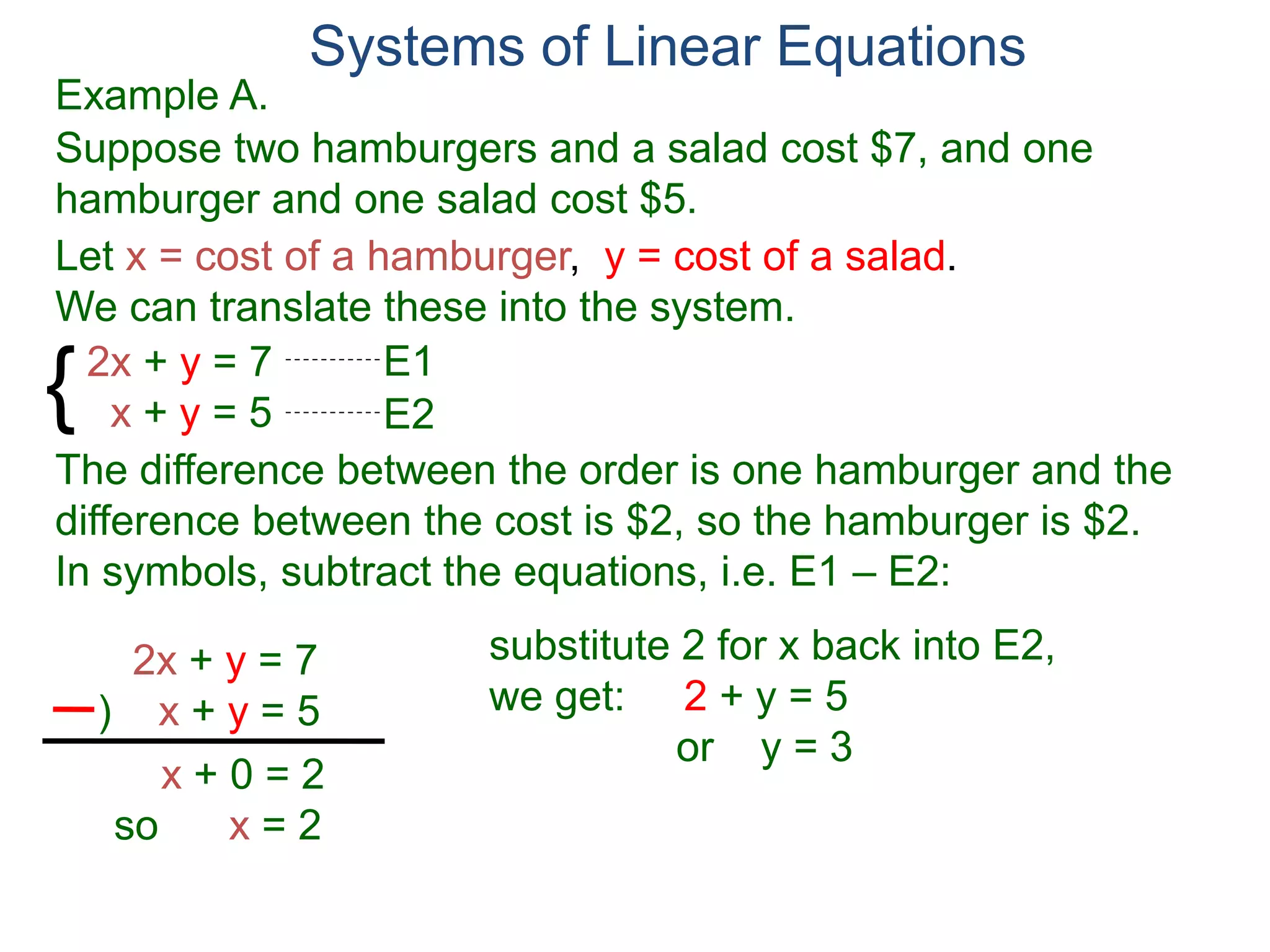 56 system of linear equations | PPTX