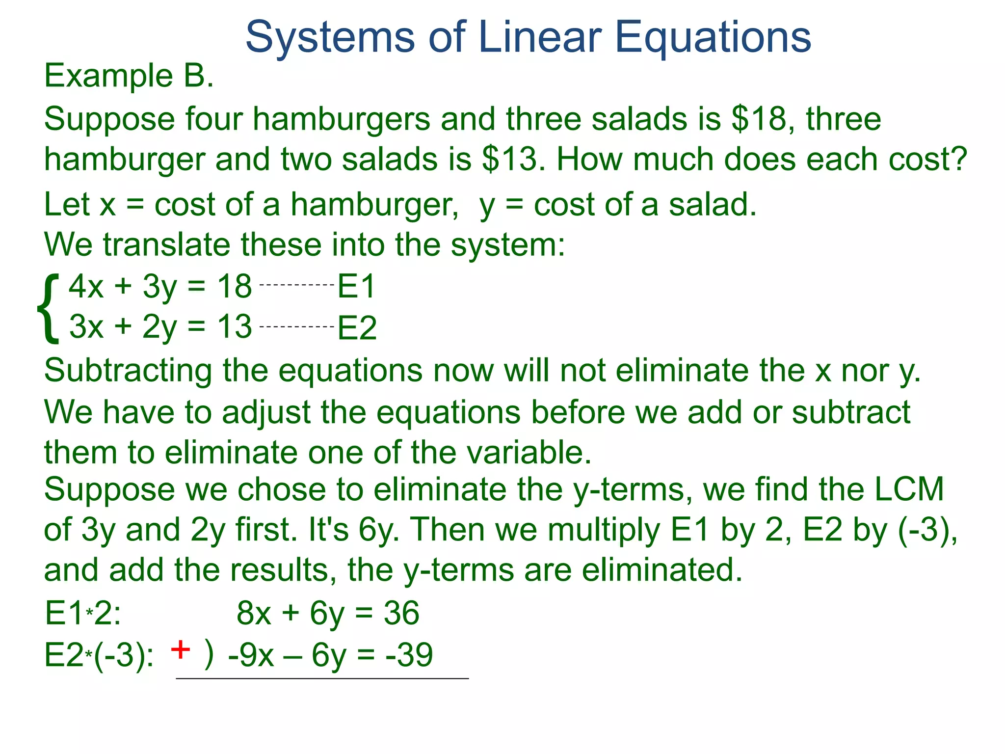 56 system of linear equations | PPTX