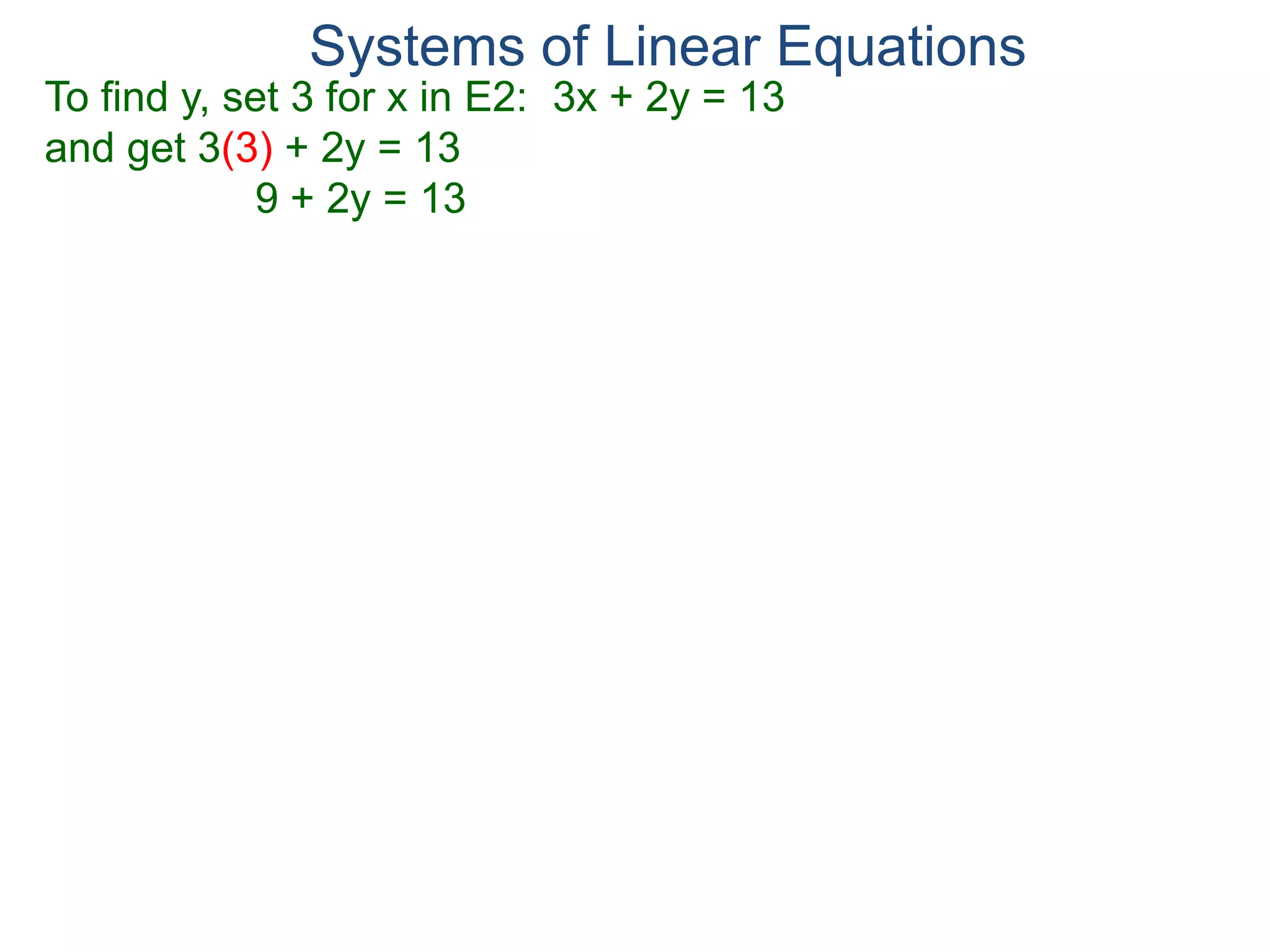 56 system of linear equations | PPTX