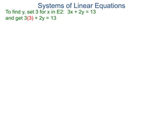 56 system of linear equations | PPTX
