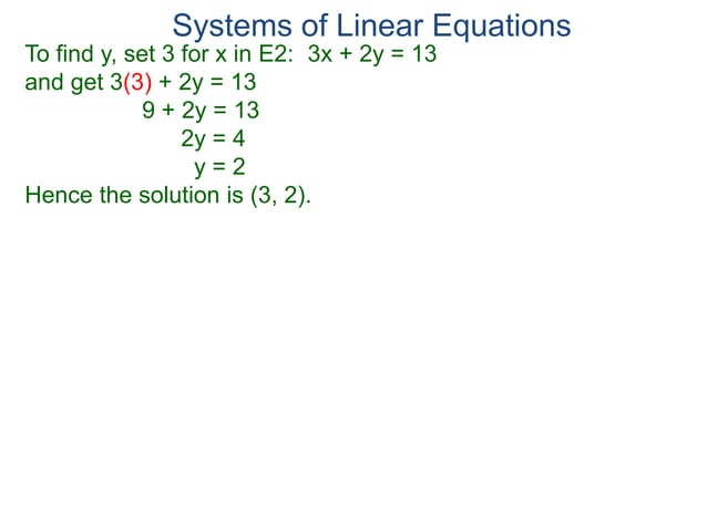 56 system of linear equations | PPT