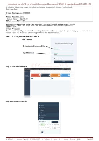 Technology Adoption of Online Performance Evaluation System for Faculty ...