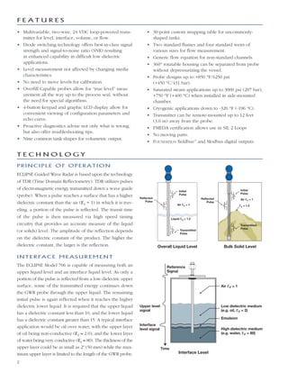 Eclipse Model 706 High Performance Guided Wave Radar Level Transmitter ...