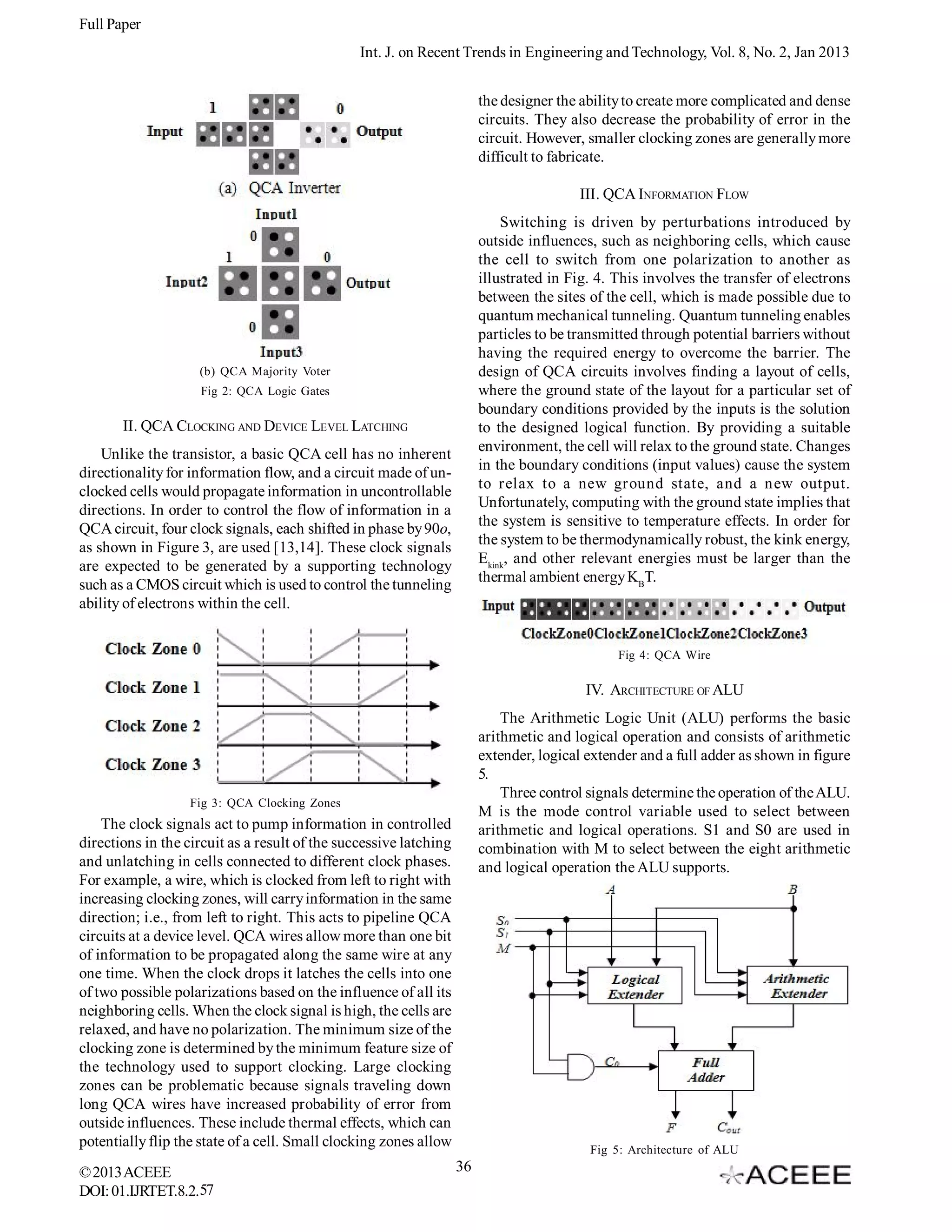 Two Bit Arithmetic Logic Unit (ALU) in QCA | PDF | Chemistry | Science