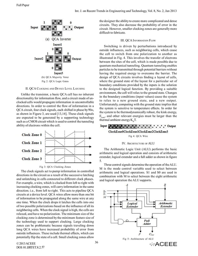 Two Bit Arithmetic Logic Unit (ALU) in QCA | PDF | Chemistry | Science