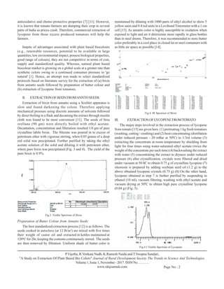 A Study on Extraction of Plant Based Bio Colours | PDF