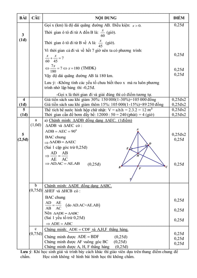 Đề Thi HK2 Toán 8 - THCS Đoàn Thị Điêm | DOCX | Education