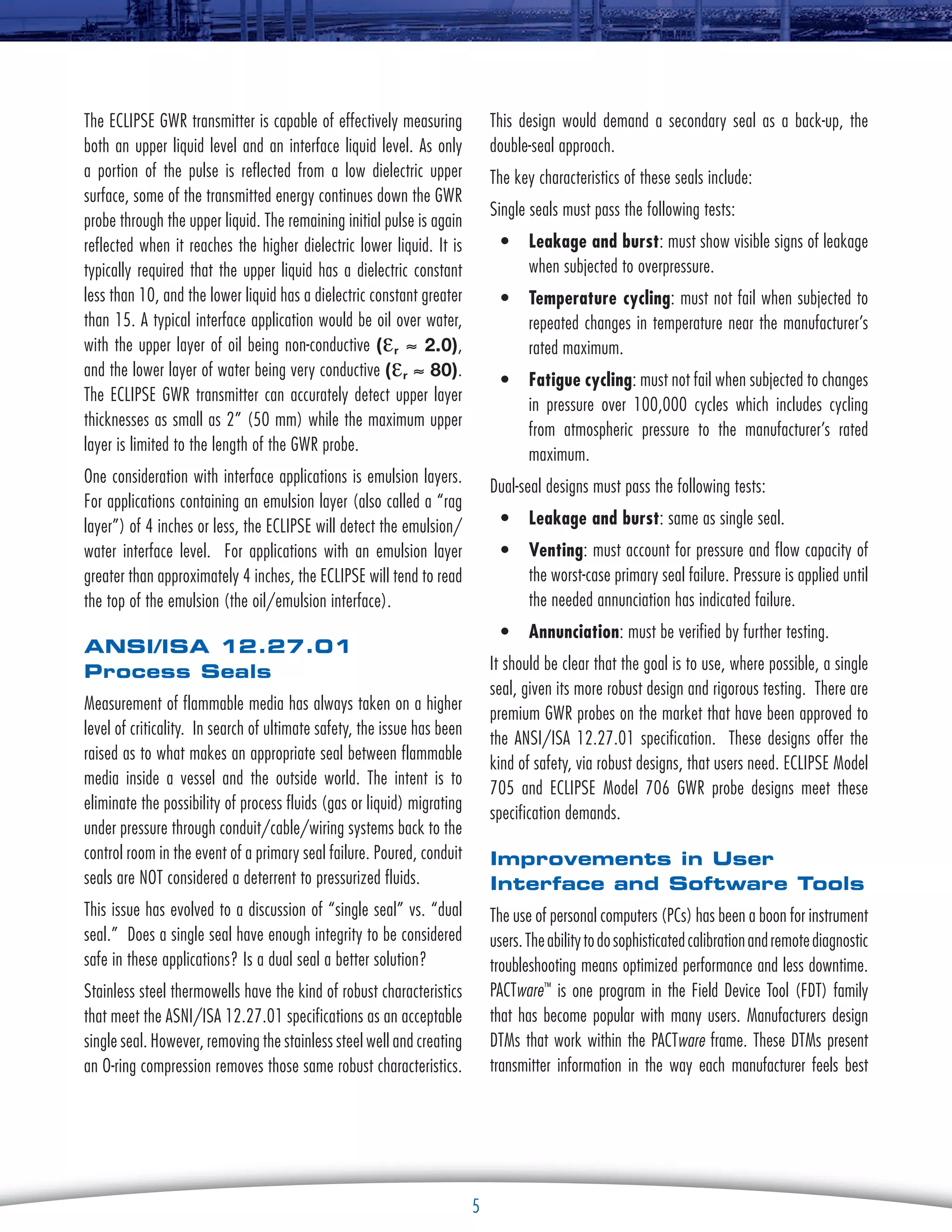 GUIDED WAVE RADAR TECHNOLOGY | PDF