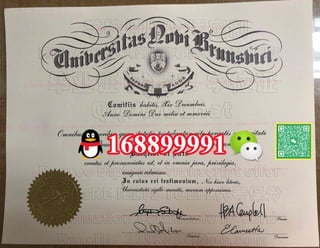 University of New Brunswick degree offer diploma Transcript | PDF