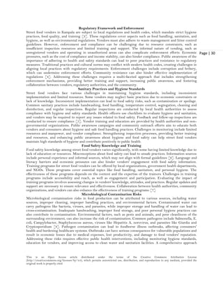 Enhancing Street Food Safety in Kampala: Current Challenges and Future ...