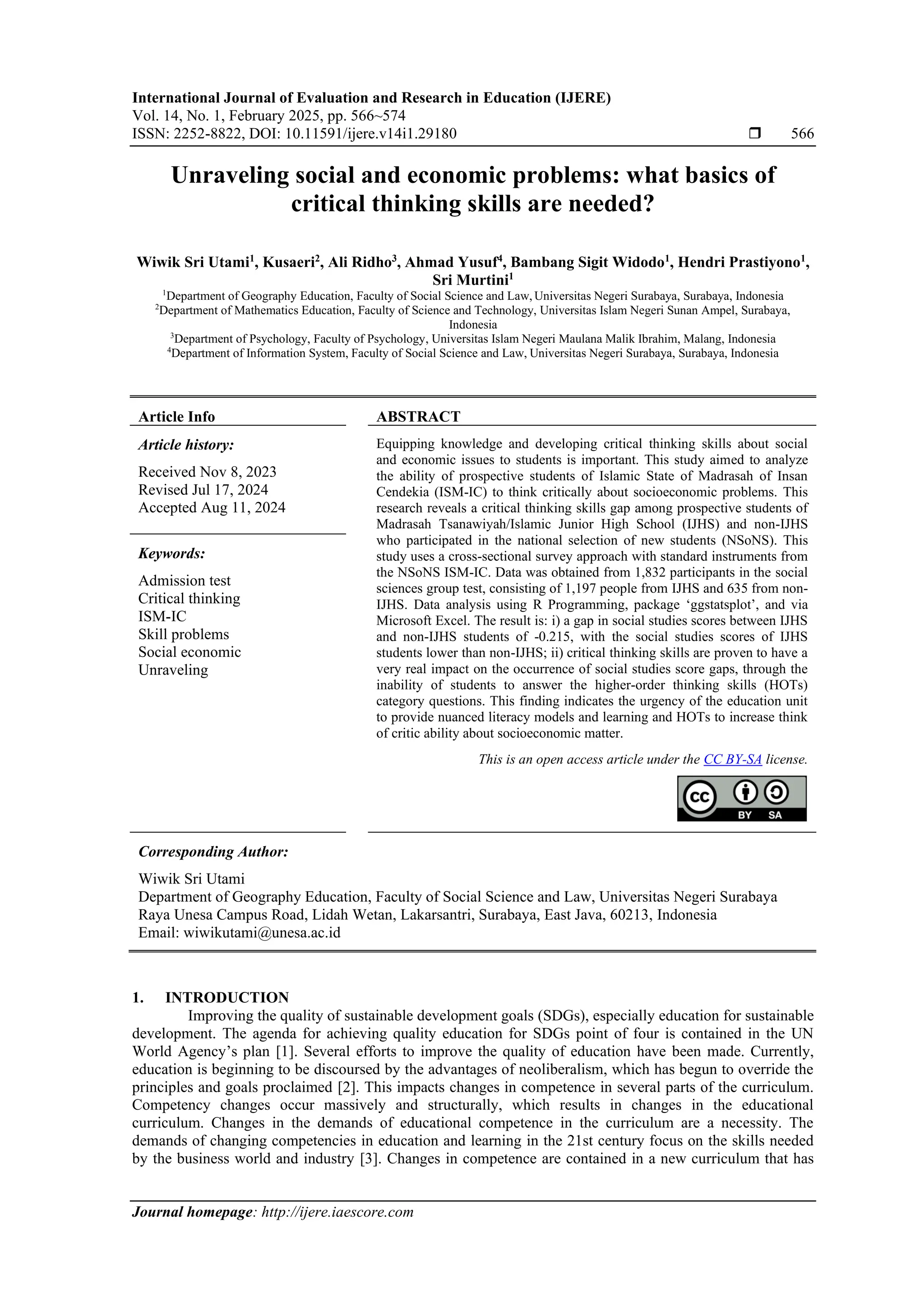 Unraveling social and economic problems: what basics of critical ...