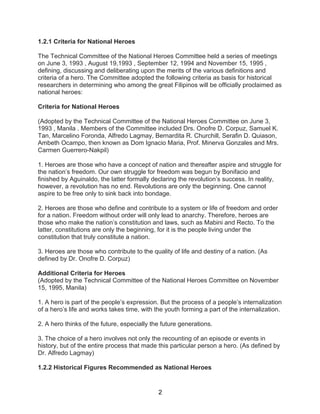 NCCA Selection and Proclamation of National Heroes | PDF