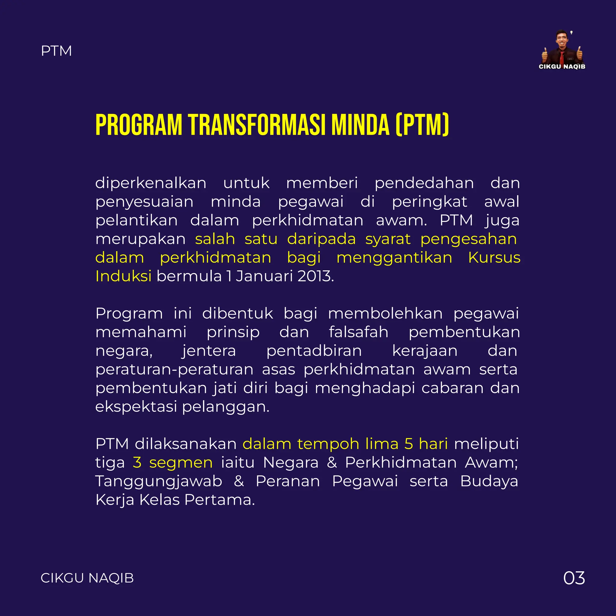 PTM (Program Transformasi Minda) | PDF