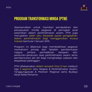 PTM (Program Transformasi Minda) | PDF