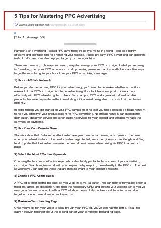 5 tips for mastering ppc advertising