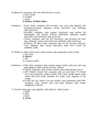 57014132 kumpulan soal soal tkj beserta pembahasan | DOCX