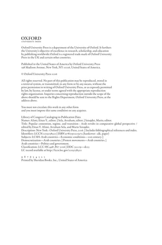 Popular Contention Regime And Transition Arab Revolts In Comparative ...