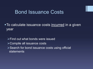 Costs of Issuance Presentation Final | PPTX