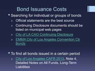 Costs of Issuance Presentation Final | PPTX