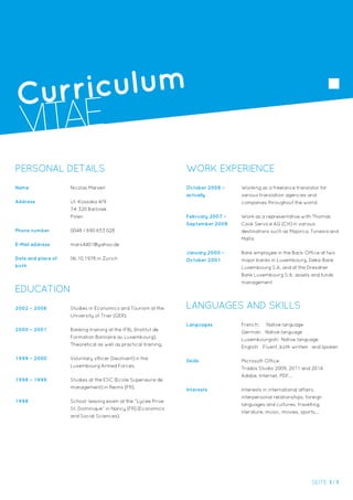 curriculum vitae Nicolas Marxen_english | PDF