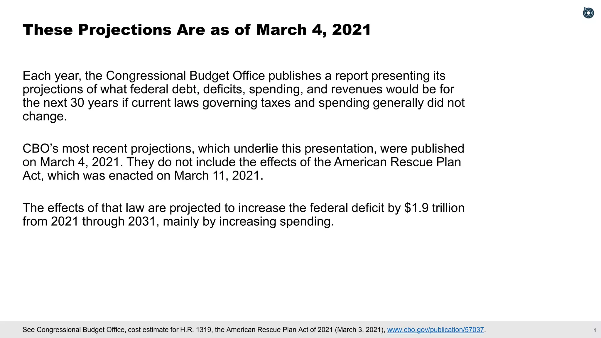 An Overview of the 2021 Long-Term Budget Outlook | PPT