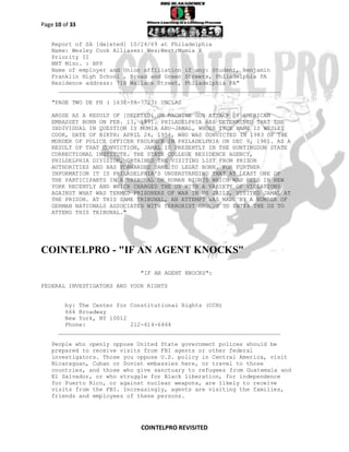 COINTELPRO REVISITED-FBI Domestic Intelligence Activities... | PDF