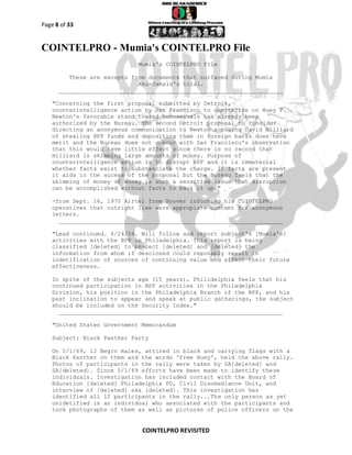COINTELPRO REVISITED-FBI Domestic Intelligence Activities... | PDF