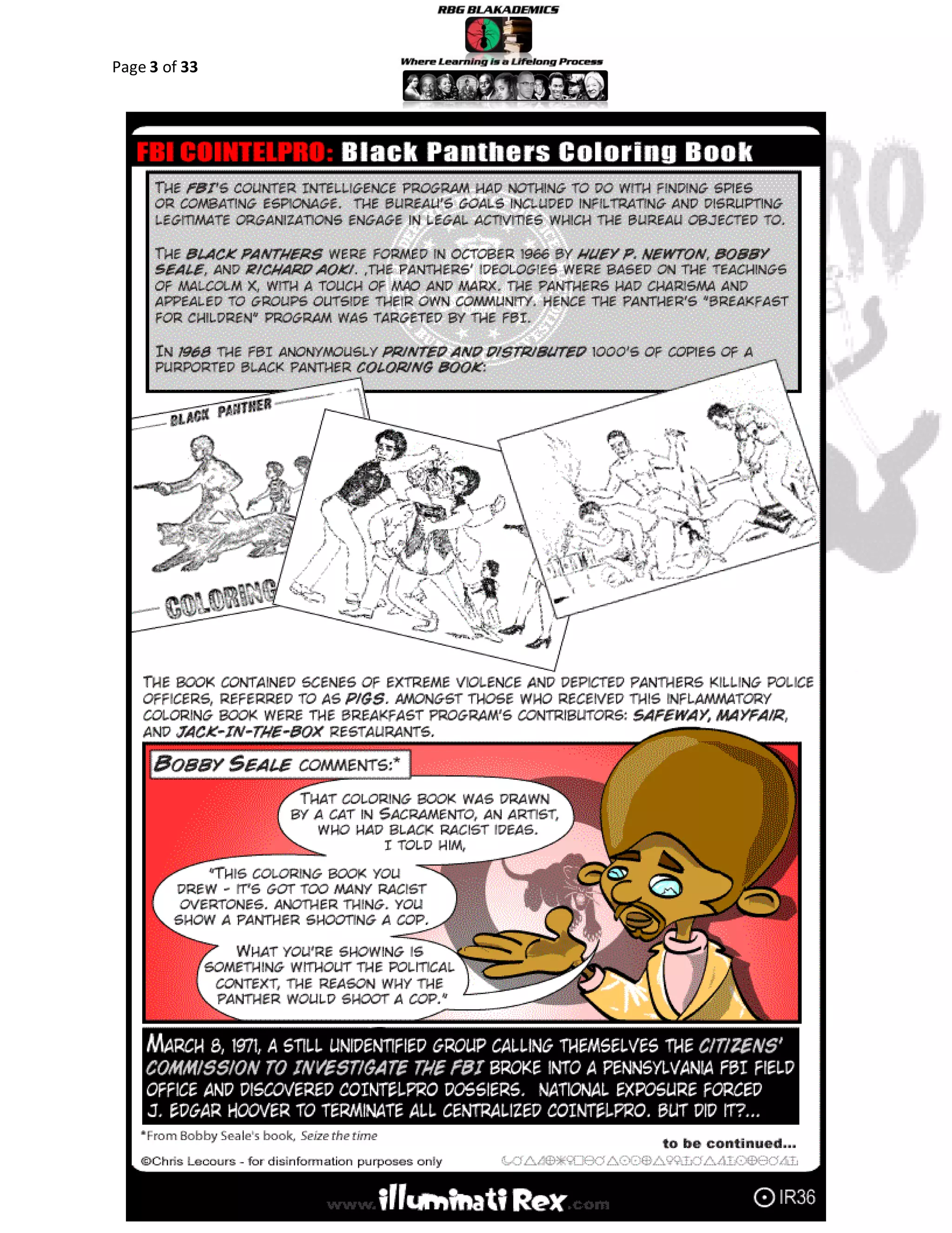 COINTELPRO REVISITED-FBI Domestic Intelligence Activities and the Sab…