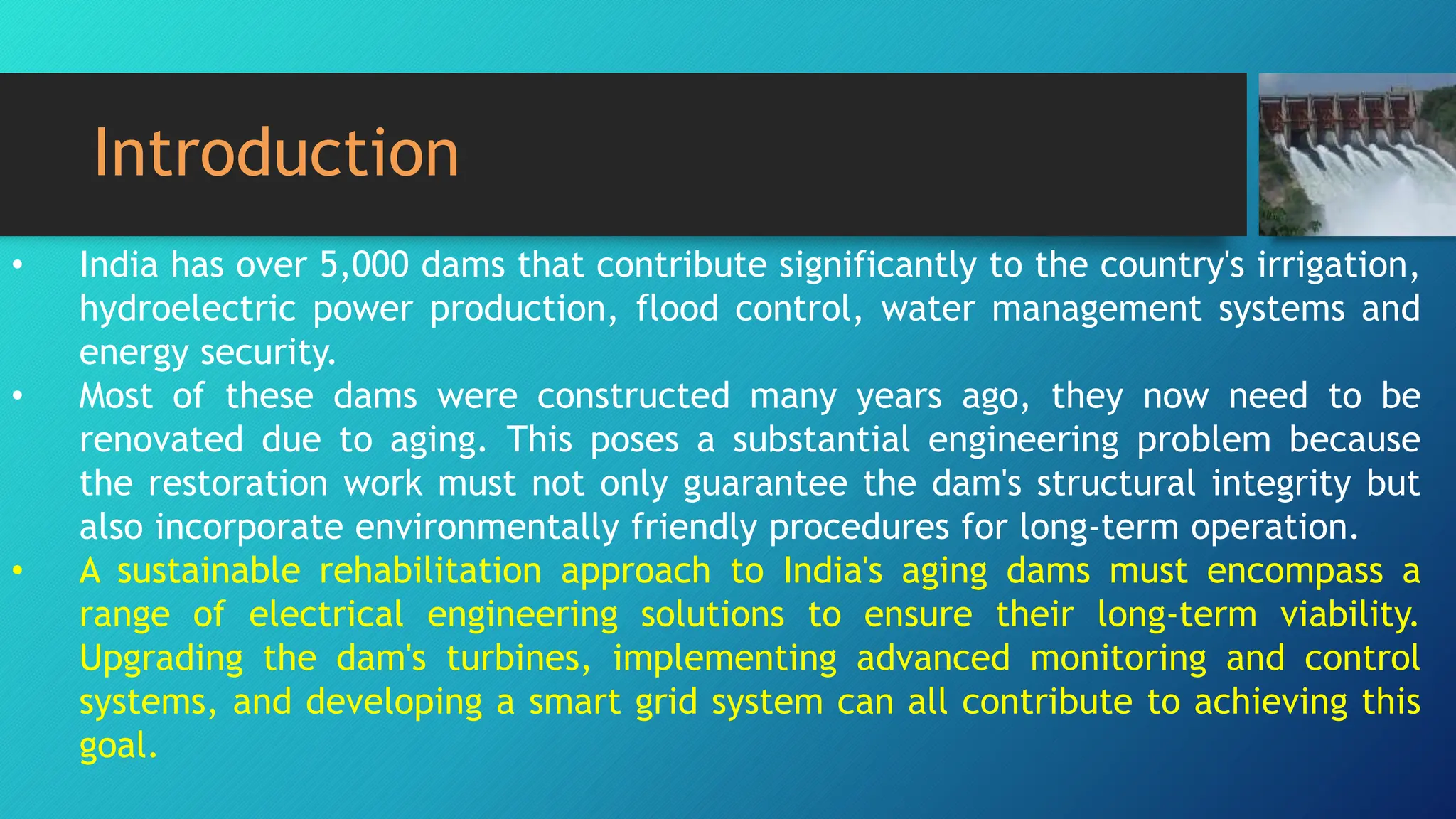 Rehabilitation of hydro power dams in world | PPTX
