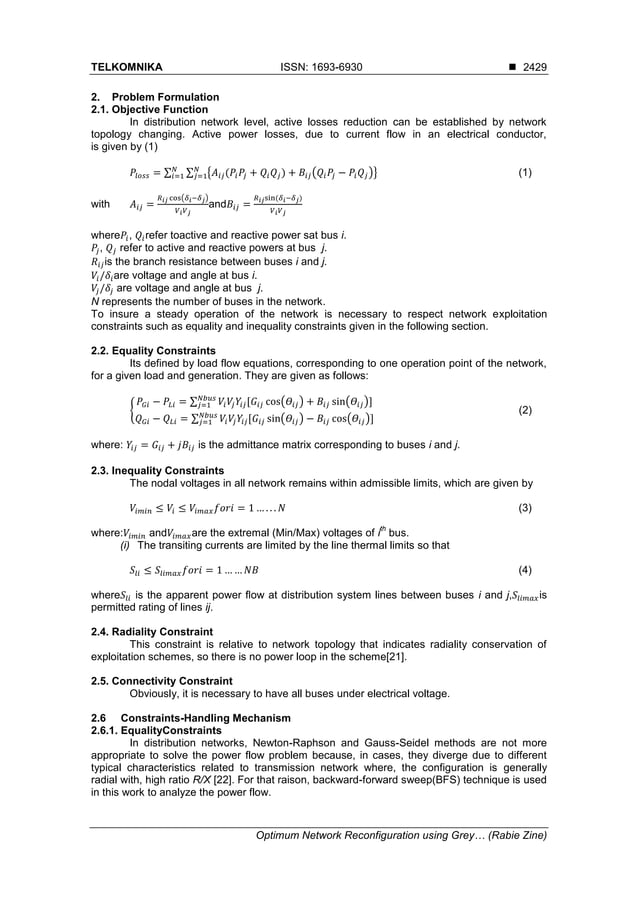 Optimum Network Reconfiguration using Grey Wolf Optimizer | PDF