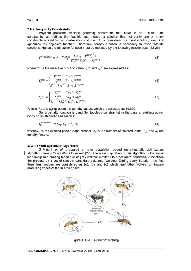 Optimum Network Reconfiguration Using Grey Wolf Optimizer Pdf