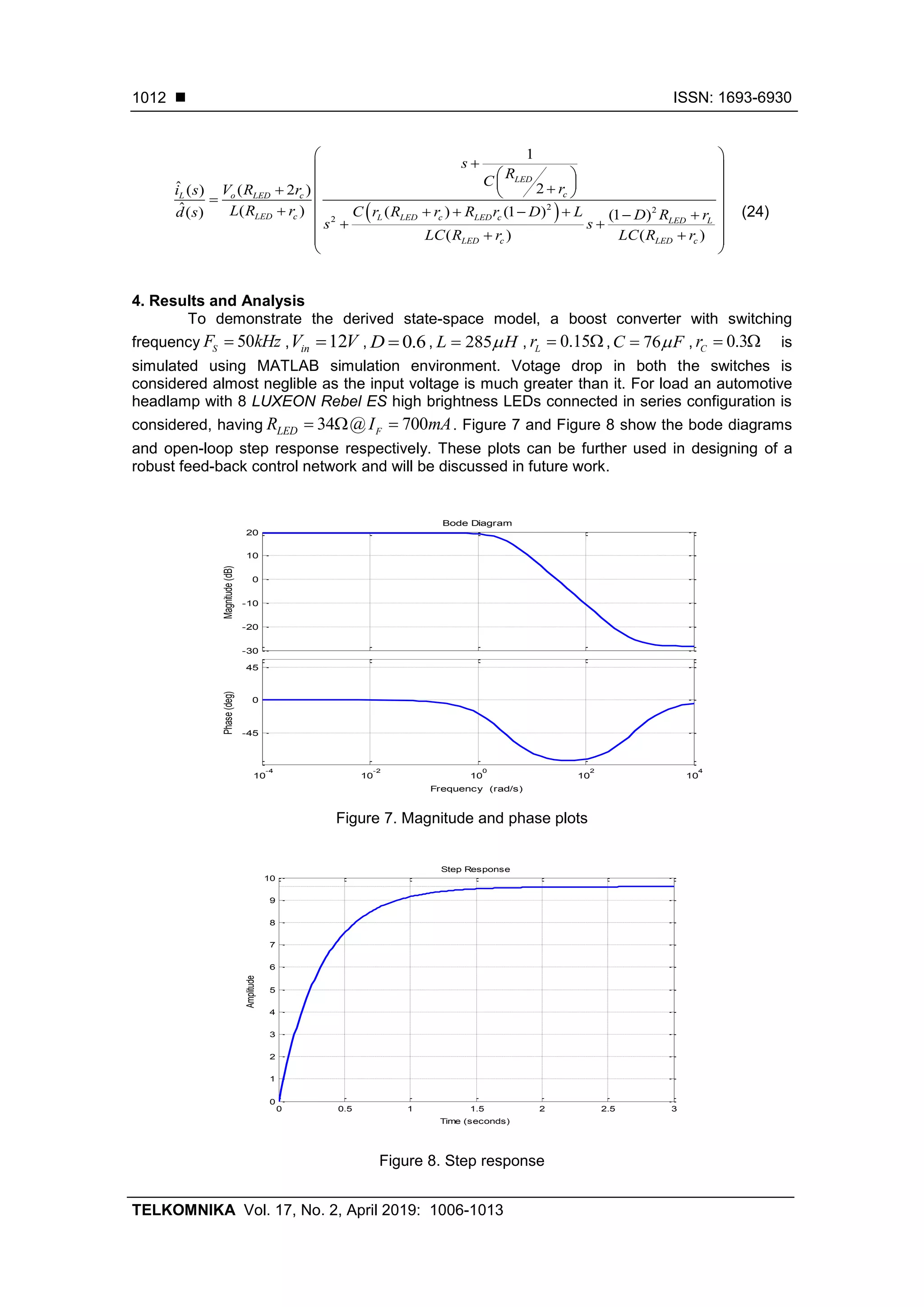 State-space averaged modeling and transfer function derivation of DC-DC boost converter for high ...
