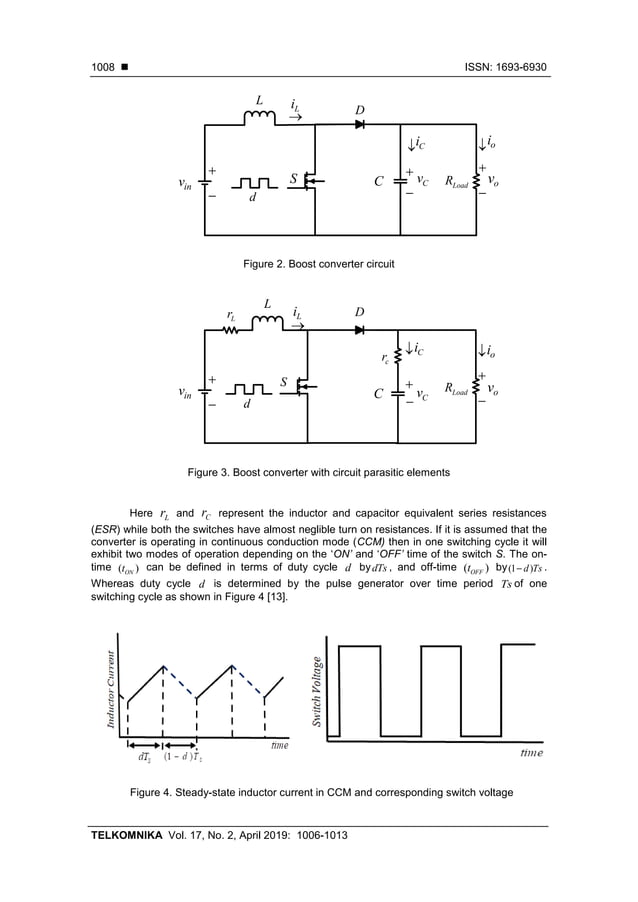 State-space averaged modeling and transfer function derivation of DC-DC boost converter for high ...