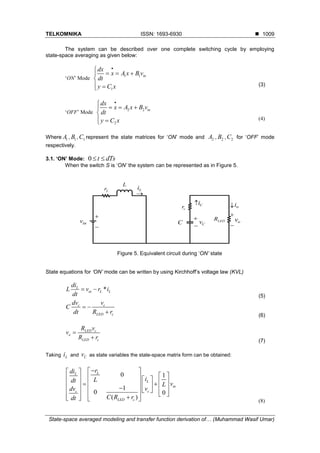 State-space averaged modeling and transfer function derivation of DC-DC ...