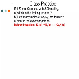 Limiting Reactants Problem Solving Power Point | PPTX
