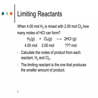 Limiting Reactants Problem Solving Power Point | PDF