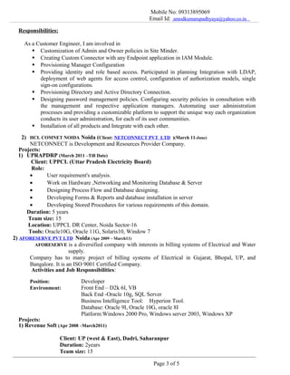 Amod_MCA_M.tech_EXPERT IN CA Security tool _total 9Years+_Exp (2) | PDF