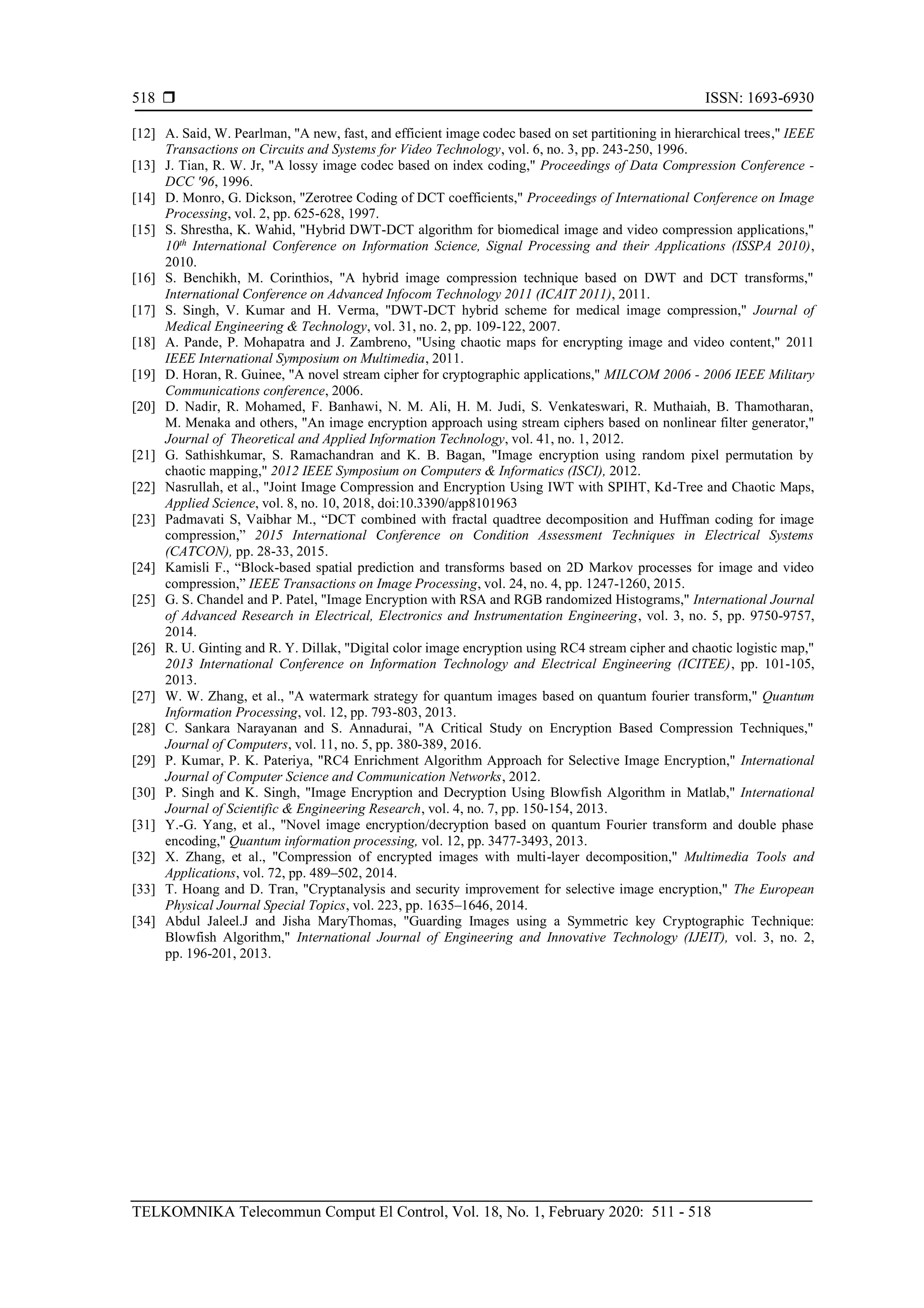 Optimization Of Image Compression And Ciphering Based On Ezw Techniques Pdf